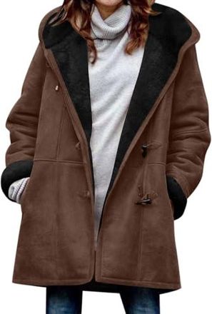 Onsoyours Manteau Femme Hiver Manteaux &agrave; Capuche Blouson Veste Polaire Chaud Jacket &Eacute;pais Hoodie Chic et Elegant Sweat-Shirt Outwear avec Poche et Bouton A Marr