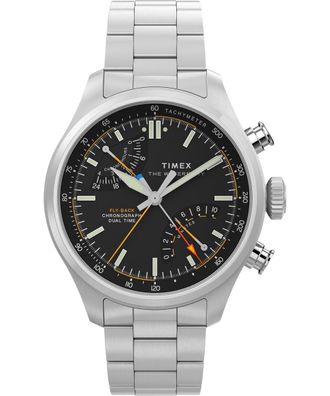 Timex Waterbury Ace Fly-back Silber Herren Armbanduhr TW2Y70200