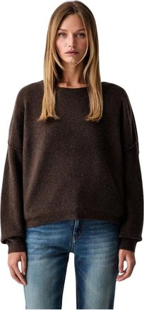 American Vintage Femme, Pulls, Brun, Taille: 40/42 FR Pulls &agrave; col rond