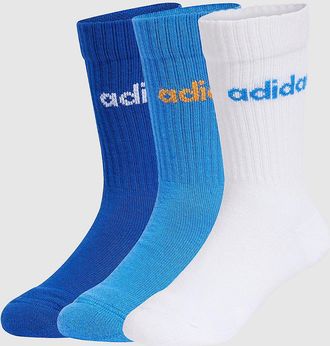 adidas Originals Lin Crw 3P Kids Chaussettes bleu