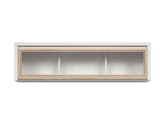 Black Red White H&auml;ngeschrank Kaspian 144 cm mit T&uuml;r in Wei&szlig;/Sonoma-Eiche