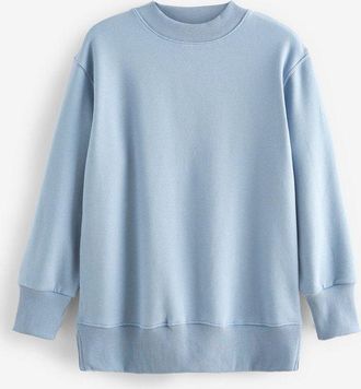 Next Longsweatshirt Angerautes Relaxed Fit Oversized-Sweatshirt (1-tlg)