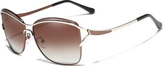 Generic Lunettes de soleil polarisées rétro pour femme avec verres dégradés, 3, Taille unique