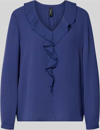 Marc Cain Relaxed Fit Bluse mit R&uuml;schenbesatz