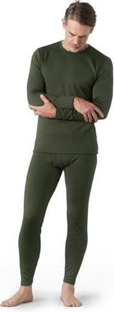 Lapasa Ensemble de sous-Vêtements Thermiques Homme Haut & Bas Maillot de Corps Manches Longues & Pantalon Chaud Automne/Hiver Olive XL