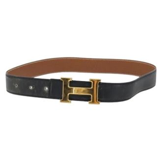Herm&egrave;s Ceinture en cuir Pre-owned - Femme - Pre-owned - Noir - Taille: ONE Size