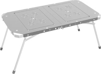 Generico Klapptisch mit Tablett, tragbar, zusammenklappbar, aus Aluminiumlegierung, kleiner Tisch f&uuml;r den Au&szlig;enbereich, f&uuml;r Familientreffen mit Freunden, Garte