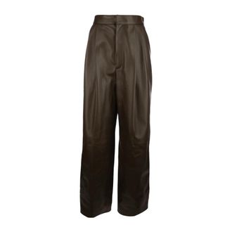 Bottega Veneta Lederhose - - Trousers - Damen - Braun - XS