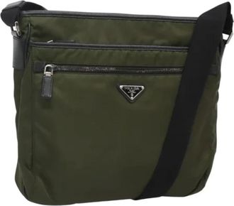Prada Pre-owned Nylon sacs-prada - Femme - Pre-owned - Vert - Taille: ONE Size