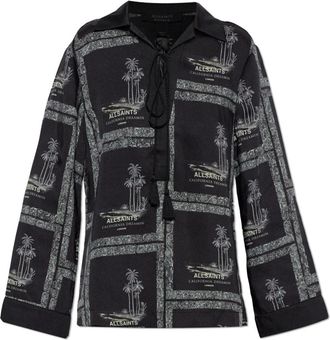 AllSaints Femme, Blouses et Chemises, Noir, Taille: 38 FR Lettie Shirt