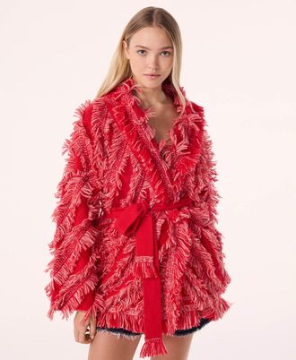 Kujten Veste cachemire broderie - Veste Miko Fringes