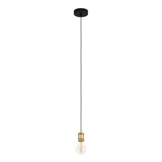 Eglo Pendelleuchte Esstisch Yorth, H&auml;ngelampe f&uuml;r Wohnzimmer und Esszimmer, Esszimmerlampe aus Metall in gold und schwarz, Lampe h&auml;ngend mit E27 Fassung
