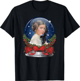 Star Wars Princess Leia I Love You Snow Globe Holiday T-Shirt