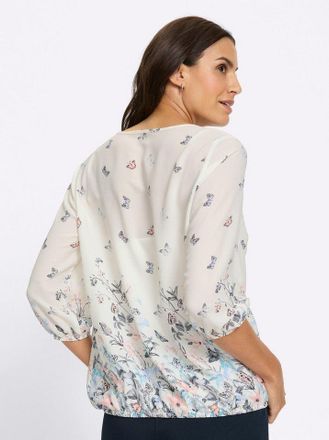 Witt Klassische Bluse Druckbluse Kurzarm