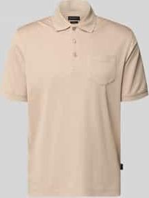 Bugatti Regular Fit Poloshirt mit Brusttasche und Label-Stitching