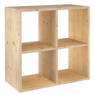 Astigarraga Europe & Nature Regal 2 x 2 W&uuml;rfel, Holz, 70,8 x 33 x 70,8 cm