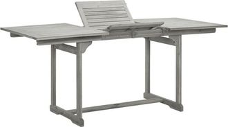 vidaXL Vidaxl - Table &agrave; d&icirc;ner de jardin (120-170)x80x75 cm Bois dacacia massif