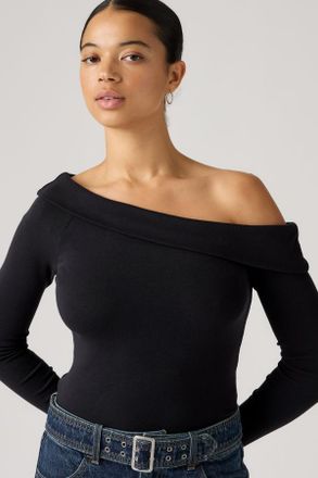 Levi's Clara Off-Shoulder Long-Sleeve Top - Damen - Schwarz / Schwarz