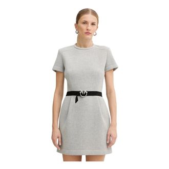 Pinko Pinko - Robe courte en m&eacute;lange de laine - Femme - Robes - Gris - Taille: 38 FR