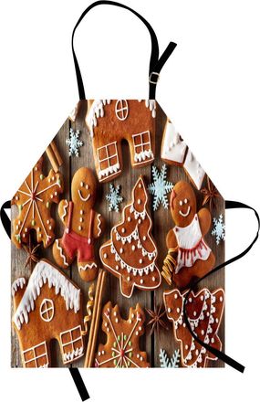 Abakuhaus Lebkuchenmann Kochschürze, Geschmackvolle schauende traditionelle Plätzchen-Kleiner Schneeflocken-Zimt, Höhenverstellbar Maschienenwaschbar Kein verbl