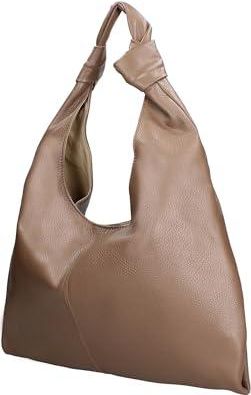 Gave Lux Sac &agrave; bandouli&egrave;re pour femme en cuir v&eacute;ritable Made in Italy 41x28x3 cm GLX228113923FBG, taupe, Taille unique