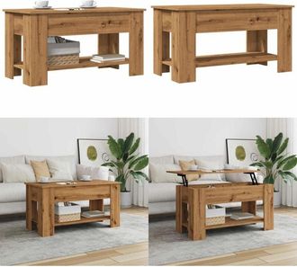 vidaXL Table basse ch&ecirc;ne artisanal 101x49x52 cm bois ding&eacute;nierie - Vidaxl