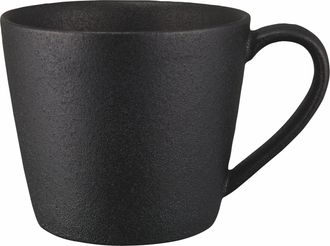 Maxwell & Williams AX0594 Kaffee-Becher 420 ml Porzellan - Caviar Black - Teetasse rund, schwarz, in Geschenkbox