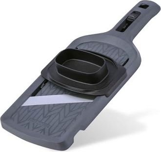 Fackelmann Fackelmann Gem&uuml;sehobel - Aus Edelstahl mit 4 Stufen-Schneider, ergonomischem Schiebregler und Restehalter, f&uuml;r pr&auml;zises Schneiden - Made in Germany, A