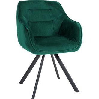 Clp Chaise de lunch de Russel en velours ou en tissu vert, velours