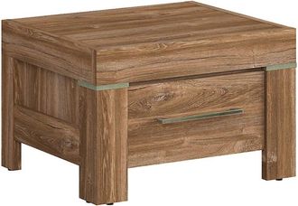 PEGANE Table de chevet Table de nuit avec tiroir, coloris Ch&ecirc;ne stirling - Longueur 53 x Profondeur 45 x Hauteur 35 cm