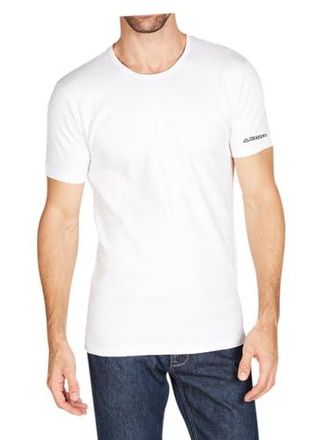 Kappa K1305 T-shirt pour homme &agrave; manches courtes et col rond Taille L Blanc 100 % coton peign&eacute; 1 pi&egrave;ce
