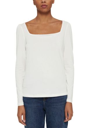 Esprit Damen 111CC1K318 T-Shirt, 110/OFF White, s