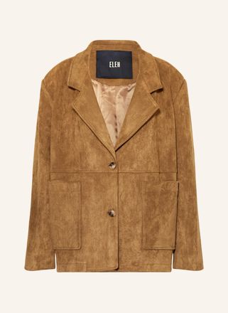 Eleh Eleh Blazer In Lederoptik braun