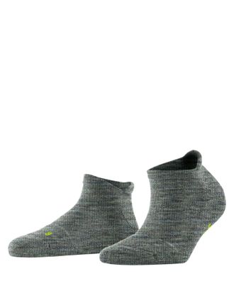 Falke Damen Sneakersocken Keep Warm W Sn Wolle kurz einfarbig 1 Paar, Blau Smoke Blue 6333, 37-38