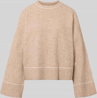 Neo Noir Strickpullover mit Kontrastn&auml;hten Modell Roeme