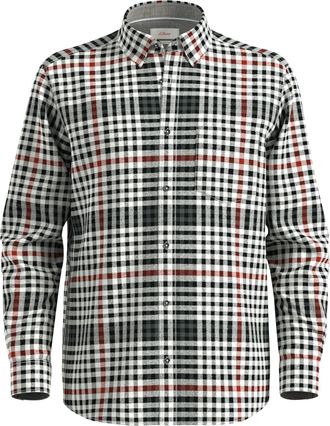 s.Oliver Herren Karo Hemd, Regular fit White, 3XL