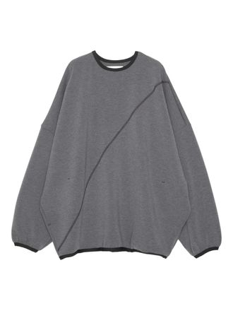 Yoshiokubo sweat à détails de coutures - Gris