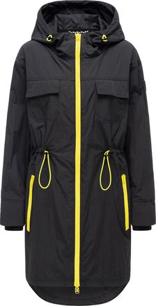 Marikoo Damen Mantel &Uuml;bergangsjacke Tr&uuml;ffelbonbon mit Kapuze