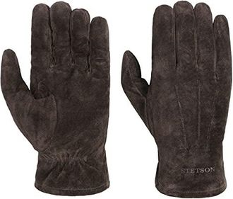 Stetson Gants en Cuir Basic Pigskin Homme - avec doigts pour doublure Hiver automne-hiver - 9 1/2 HS marron fonce
