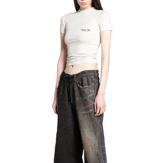 Balenciaga Womens White Cotton T-Shirt