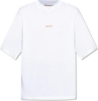 Marni T-Shirt mit Logo - - Tops - Herren - Wei&szlig; - 2XL