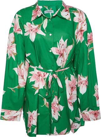 Valentino Garavani robe &agrave; fleurs imprim&eacute;es - Vert