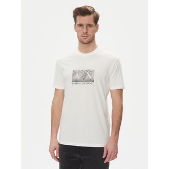 A|X Armani Exchange T-Shirt XM000555 AF10358 U0009 Wei&szlig; Regular Fit