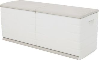 PEGANE Coffre de rangement 450L intérieur/extérieur coloris beige - Longueur 153 x Profondeur 61 x Hauteur 53 cm -PEGANE