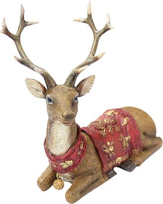 Generic Harz Rentier Figuren - Weihnachten Elch Tischplatte Skulptur, Festlich Urlaub | Wohnzimmer Schlafzimmer Arbeitszimmer Arbeitsplatz Dekorative Ornament