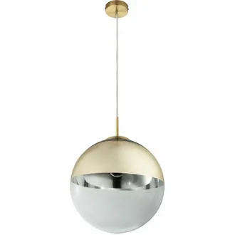 Globo Lighting Pendel H&auml;nge Lampe Kugel Schlaf G&auml;ste Zimmer Strahler Glas Decken Leuchte Gold Globo 15858
