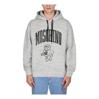 Moschino Logo Bandit Hoodie - - Sweatshirts & Hoodies - Herren - Grau - S