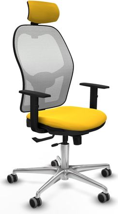 Piqueras y Crespo Ergonomischer Lumbalstuhl Jorquera mit 1D-Armlehnen und Kopfteil, h&ouml;henverstellbar und neigbar. Ausgestattet mit Syncro/Traslack und eingespritztem Sc