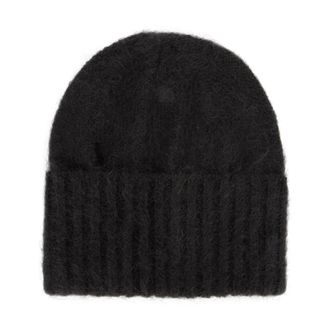 Auralee Brushed Super Kid Mohair Strickm&uuml;tze - - Accessories - Herren - Schwarzk - ONE SIZE