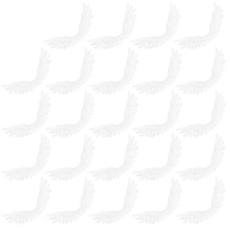 Hemobllo UKCOCO 24 St&uuml;ck Selbstgemacht Engelsfl&uuml;gel Bastelornamente aus Kunststoff Leicht Langlebig Weihnachtsdekoration f&uuml;r Christbaumschmuck Kranzgestaltung